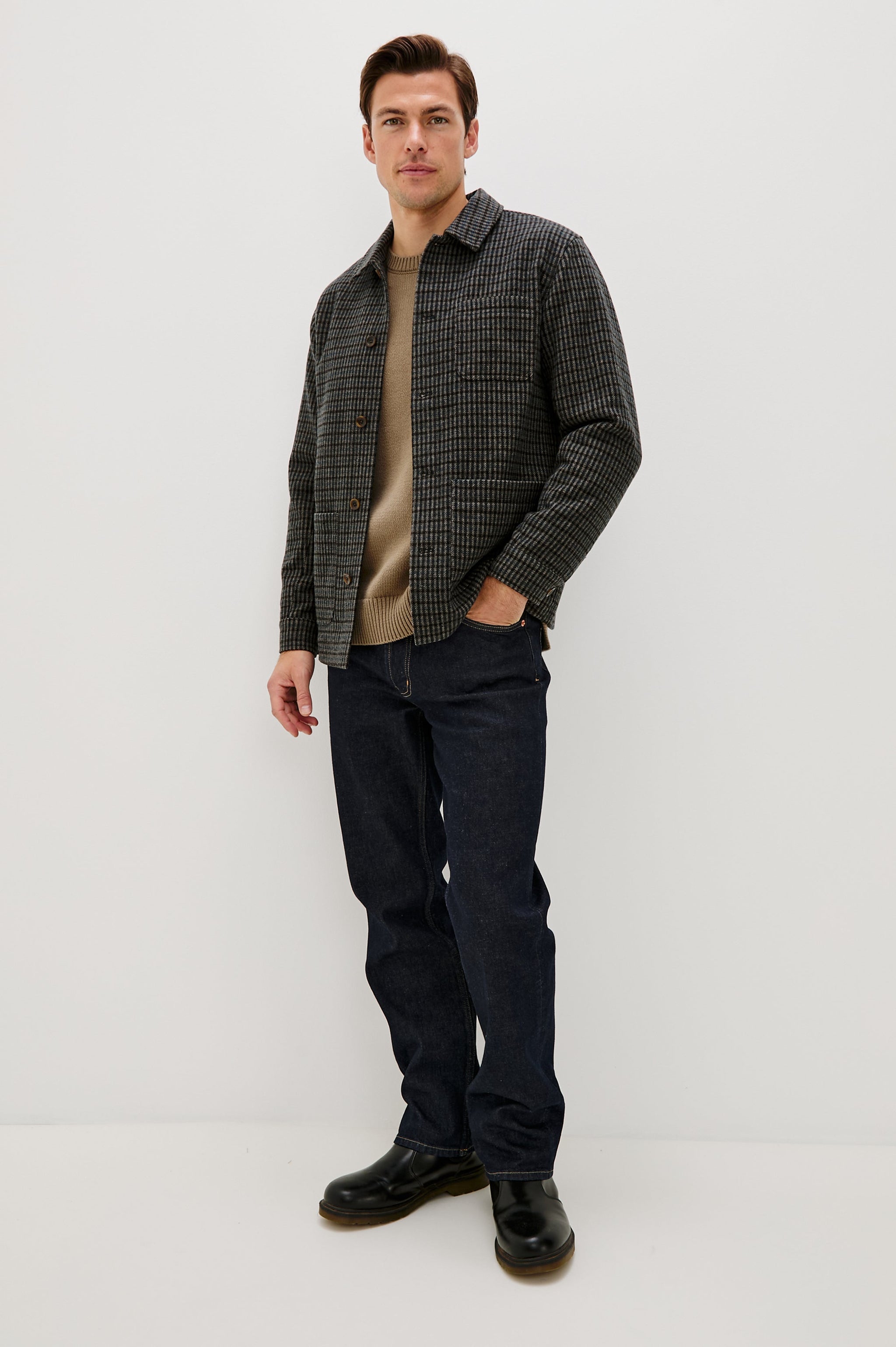 Pascal Jacket Grey Check Plaid